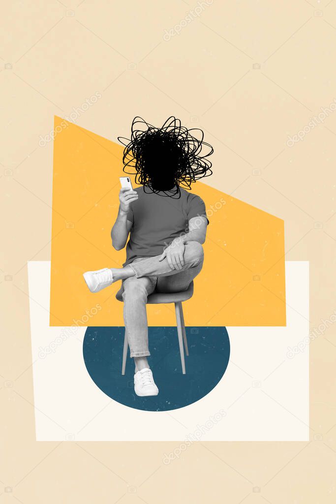 collage vertical imagen de negro blanco colores chico sentarse silla ...