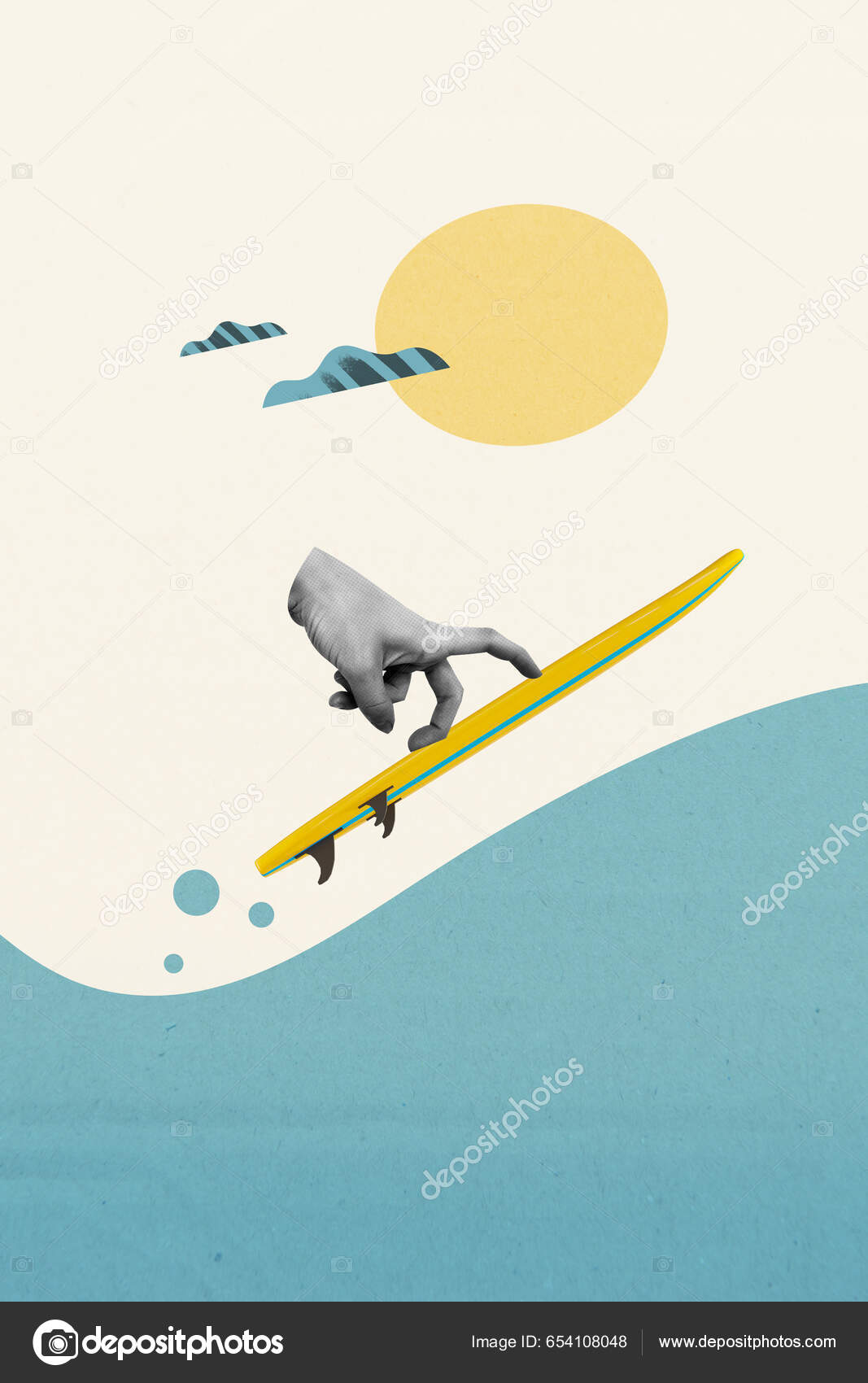 Composite Vertical Advertisement Summer Advertisement Resort Fingers ...