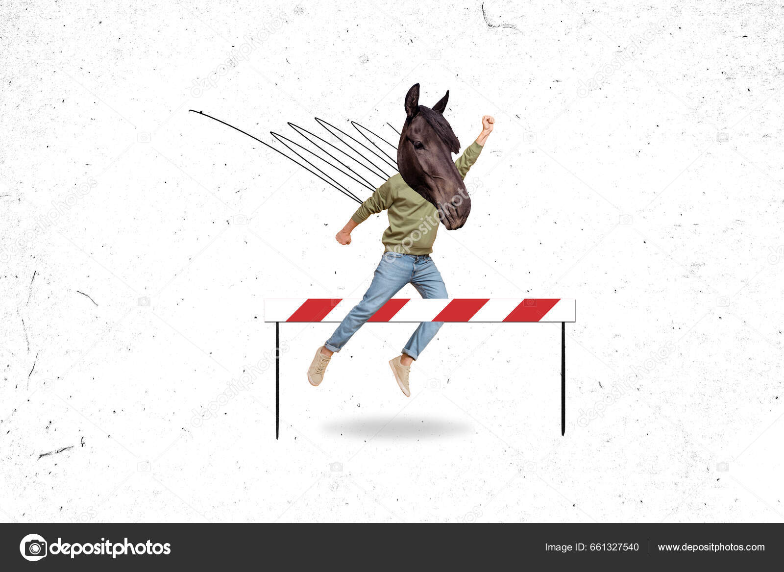 Photo Banner Collage Running Jumping Barrier Fist Solve Problems Easily ...