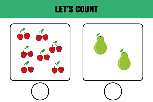 Let's Count Educational Math Game Kids Printable Worksheet Design ...