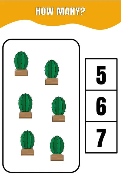 Let's Count Educational Math Game Kids Printable Worksheet Design ...