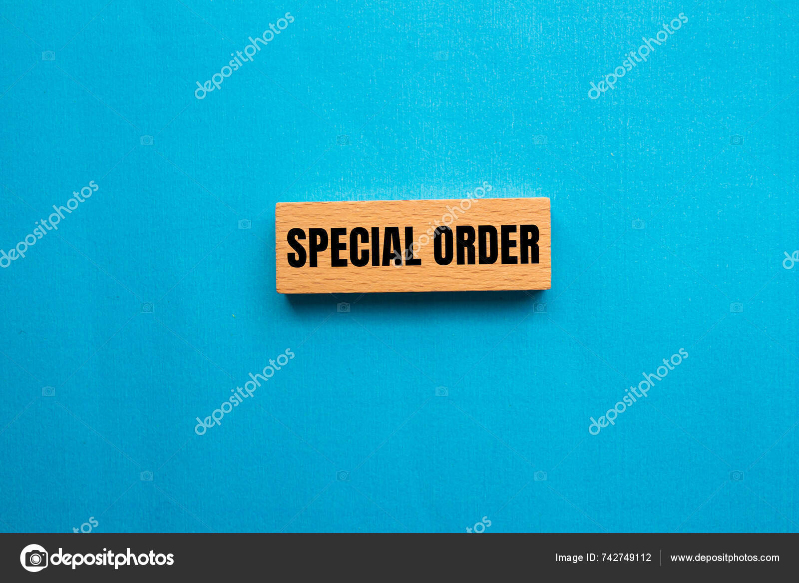 Special Order Message Written Wooden Block Blue Background Conceptual ...