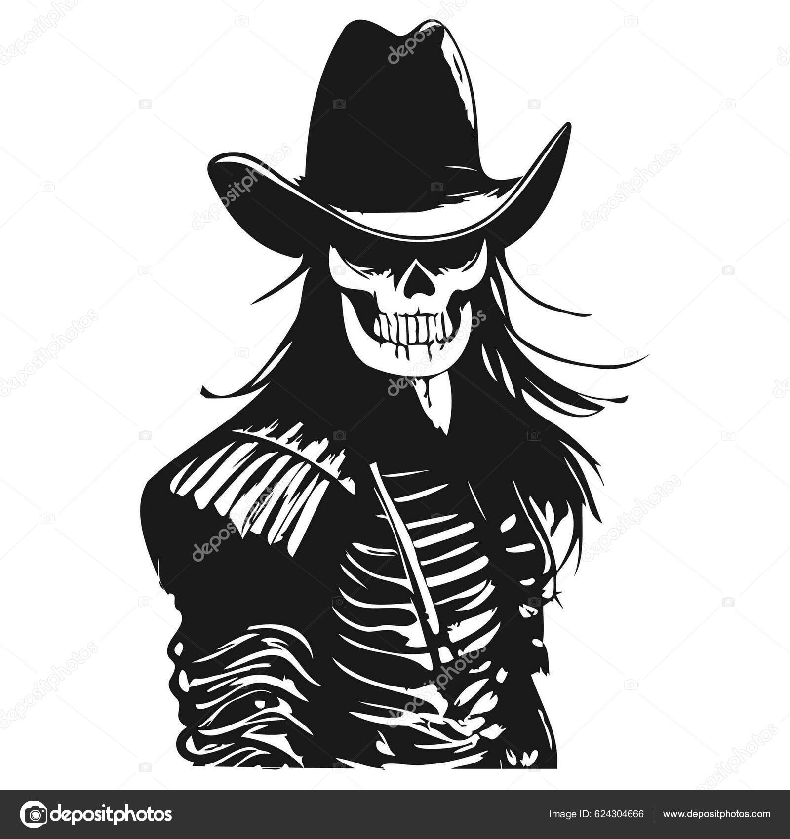 Cowboy Skull With Guns Tattoo