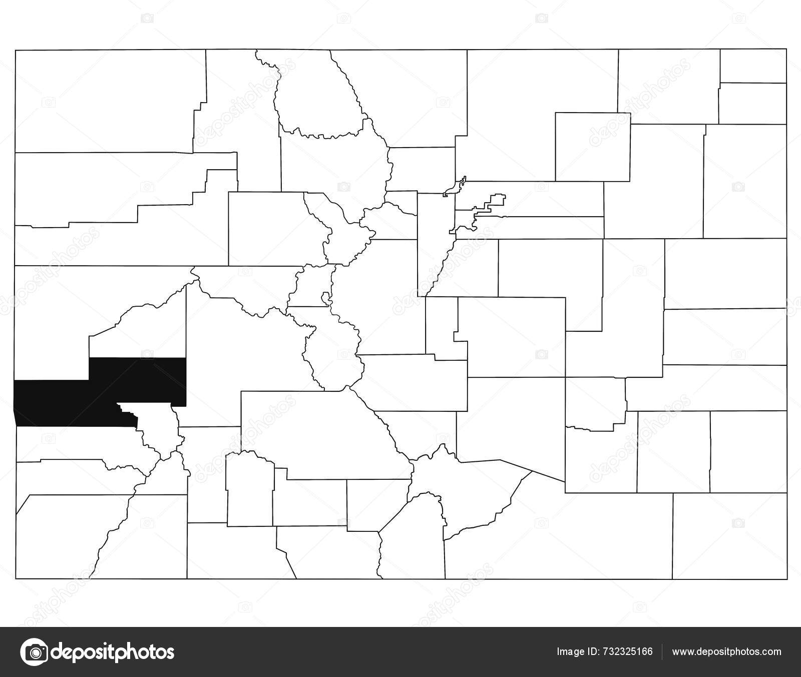 Mapa Del Condado Montrose Estado Colorado Sobre Fondo Blanco Mapa ...