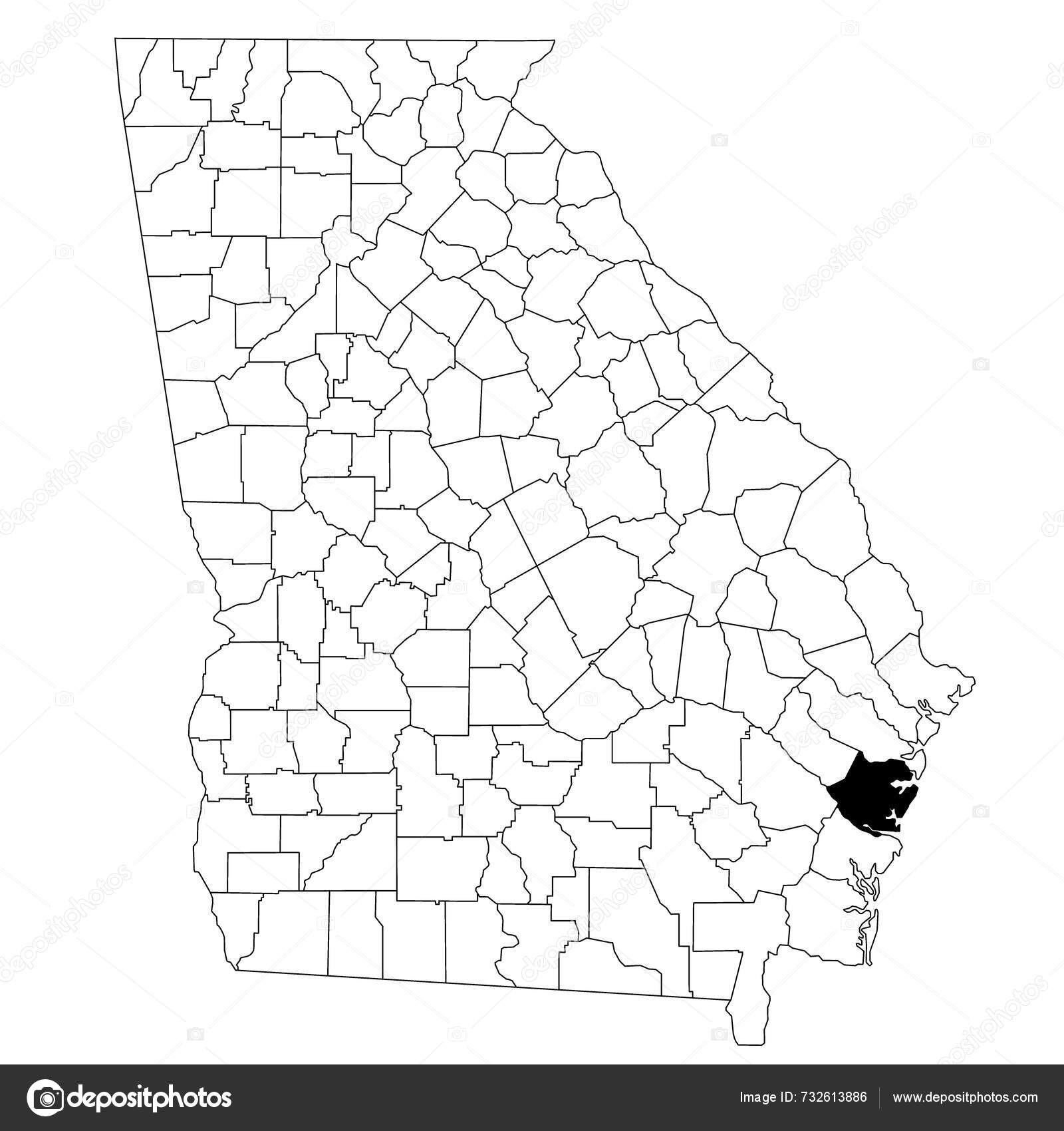 Mapa Del Condado Mcintosh Estado Georgia Sobre Fondo Blanco Mapa — Foto ...