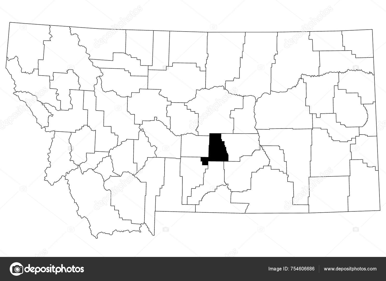 Map Golden Valley County Montana State White Background Single County ...
