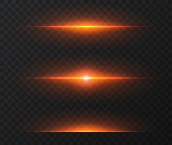 Vector Light Effect Set Horizontal Glowing Lines Sunrise Laser Glow ...