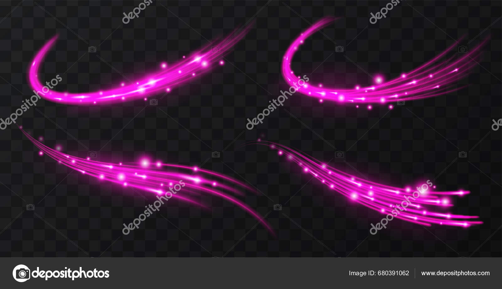 Air Effect Glow Light Effect Blue Waves Transparent Background Vector ...