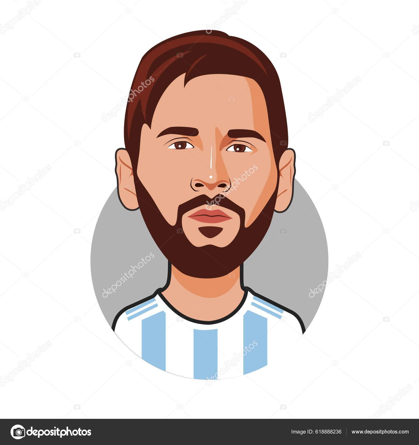 Lionel Messi Argentina National Team World Cup Vector Image Stock ...