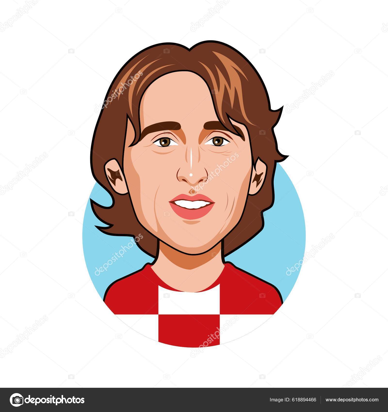 Luka Modri Croacia Selección Nacional Copa Del Mundo Imagen Vectorial ...