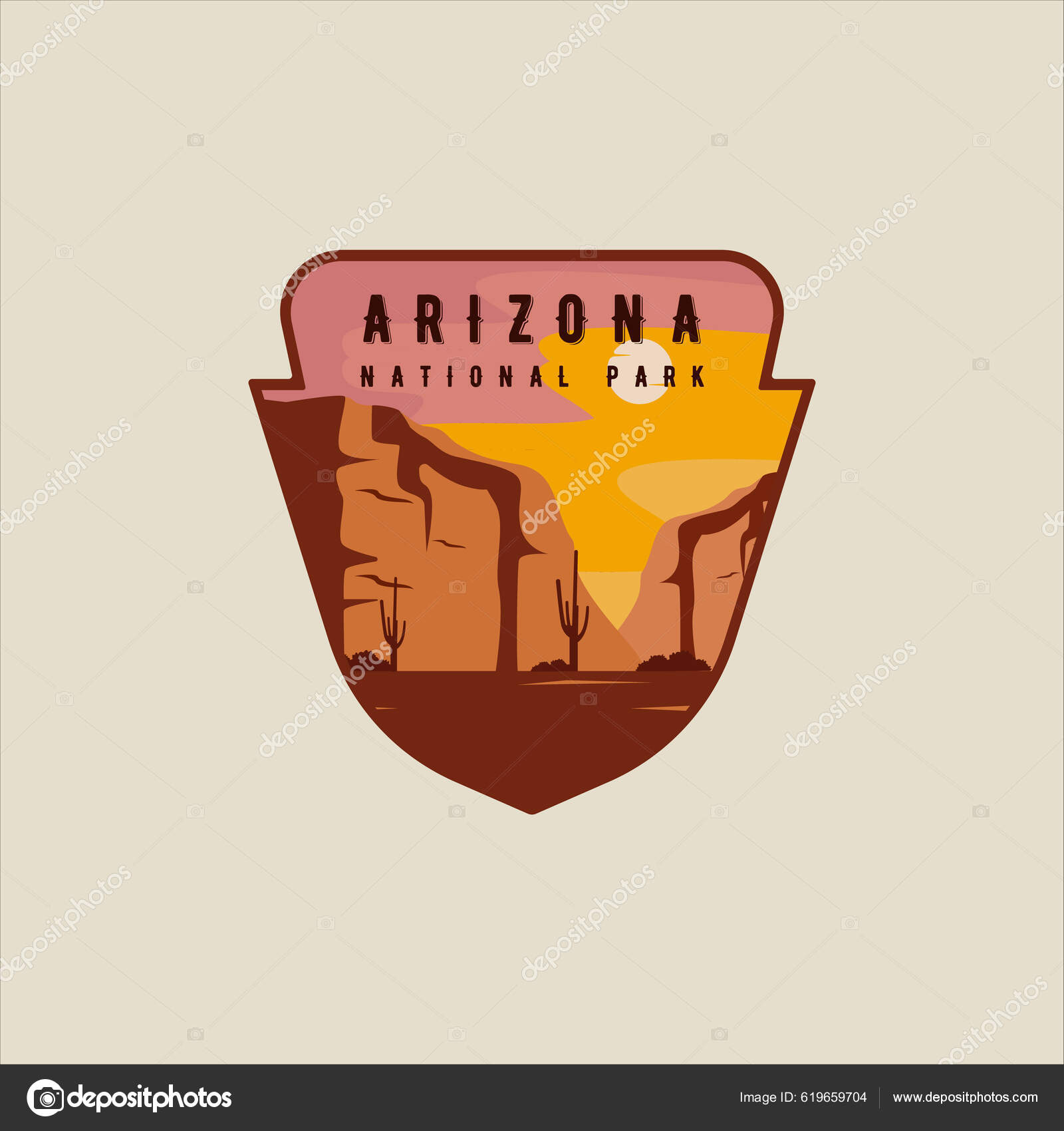 Arizona Emblem Logo Vector Illustration Template Graphic Design Sign ...