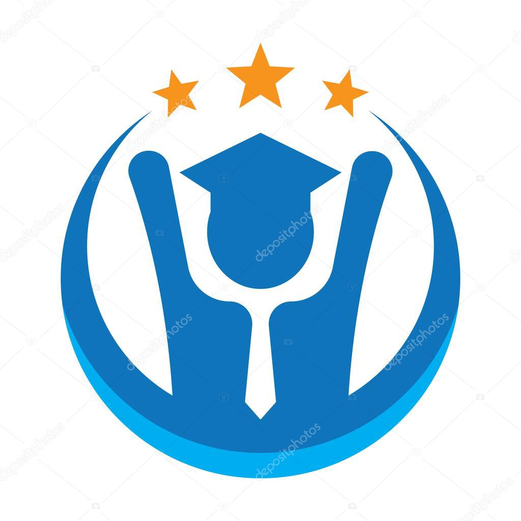 Diseño de ilustración de imágenes del logotipo del estudiante 2024