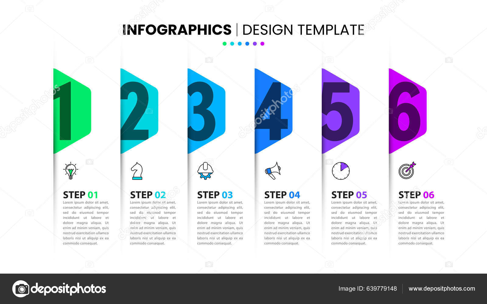 Infographic Template Icons Options Steps Bookmarks Can Used Workflow ...