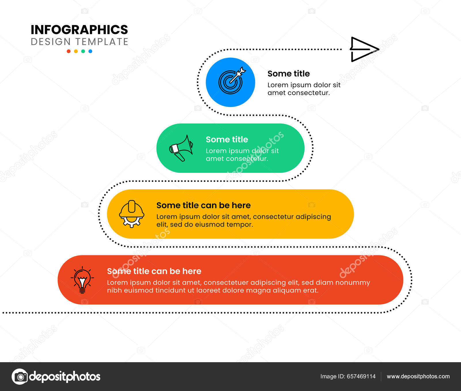 Infographic Template Icons Options Steps Pyramid Can Used Workflow Layout Stock Vector by ...