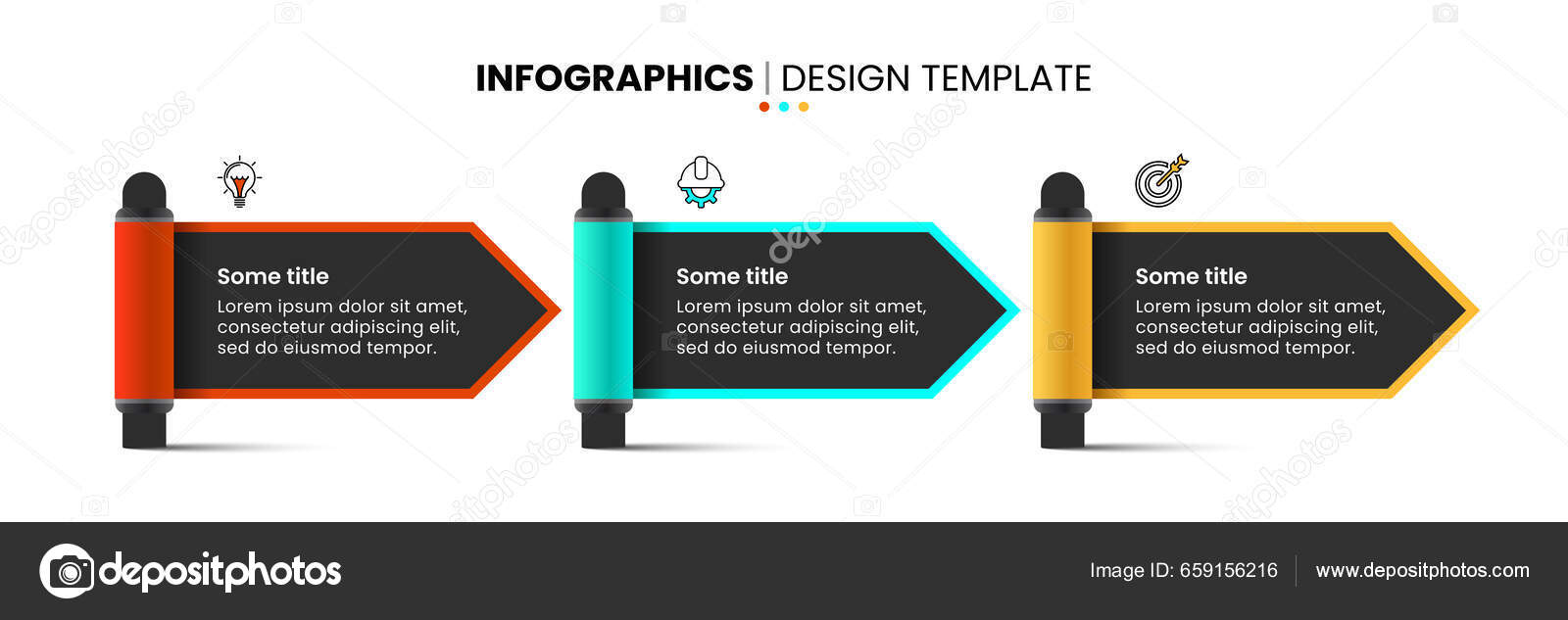 Infographic Template Icons Options Steps Arrows Can Used Workflow Layout Stock Vector by ...
