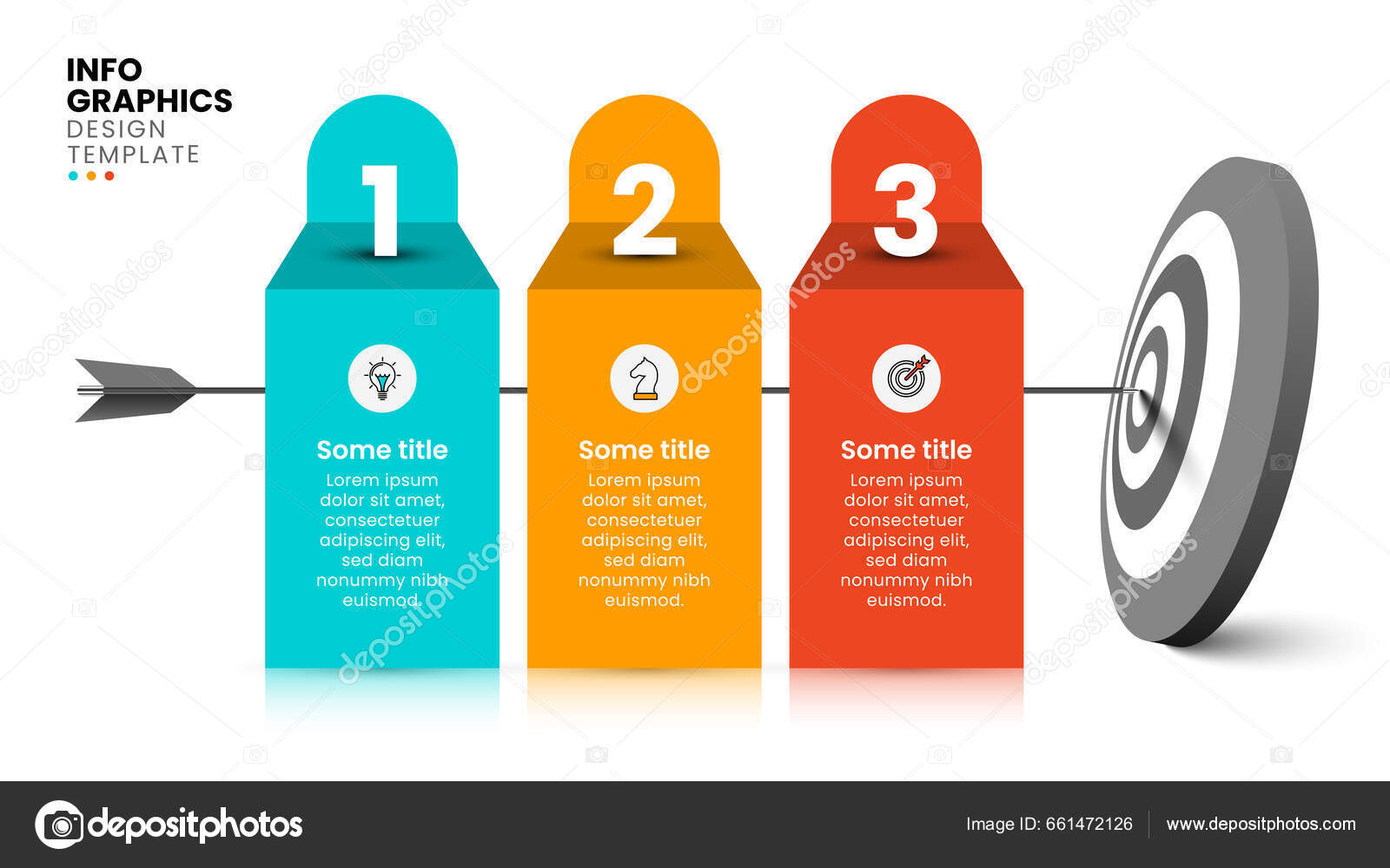 Infographic Template Icons Options Steps Goal Can Used Workflow Layout Stock Vector by ...