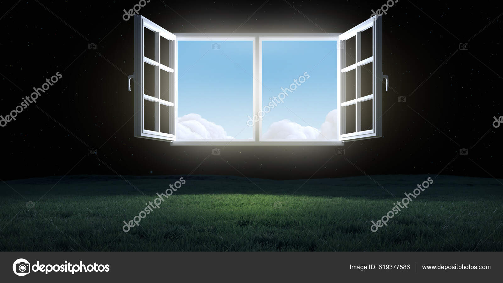 Open Window At Night Wallpaper