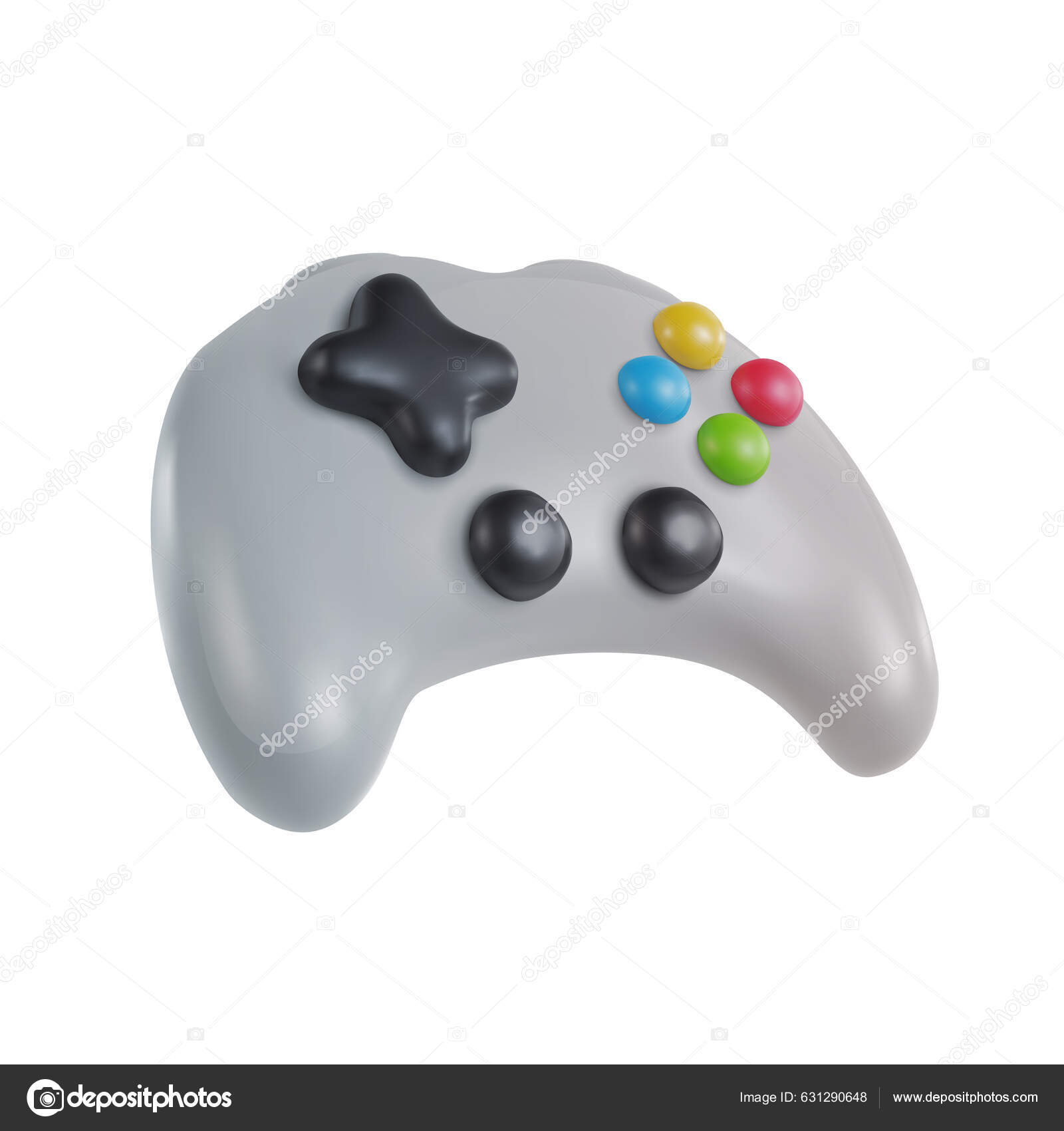 Realistic Game Controller Minimal Funny Cartoon Style Modern Design ...