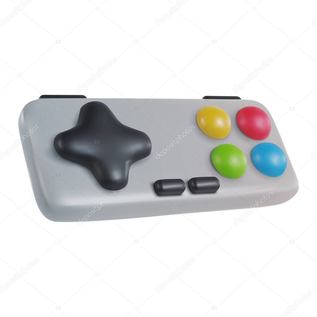 3d controlador de juego realista en el estilo de dibujos animados ...