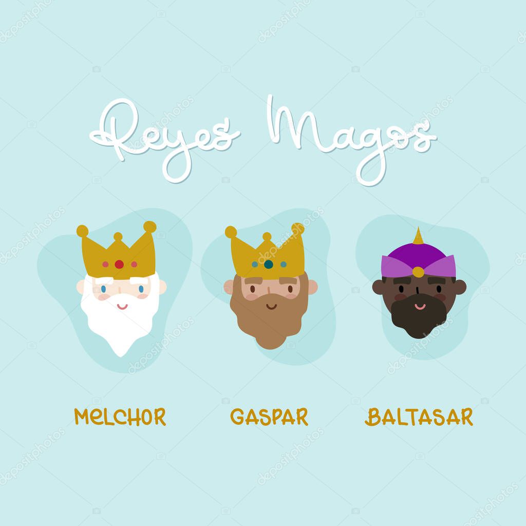Día de los Tres Reyes en español. Reyes Magos. Melchor, Gaspar ...