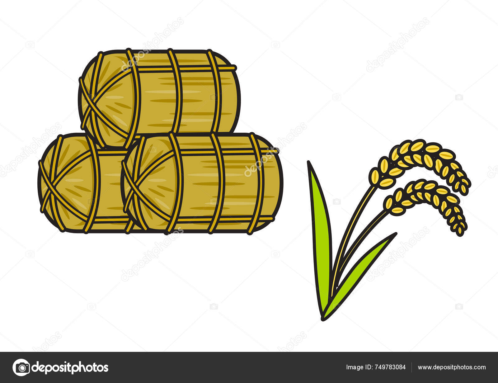 Japanese Traditinal Style Rice Bales Rice Plant — Stock Photo © scb13 ...