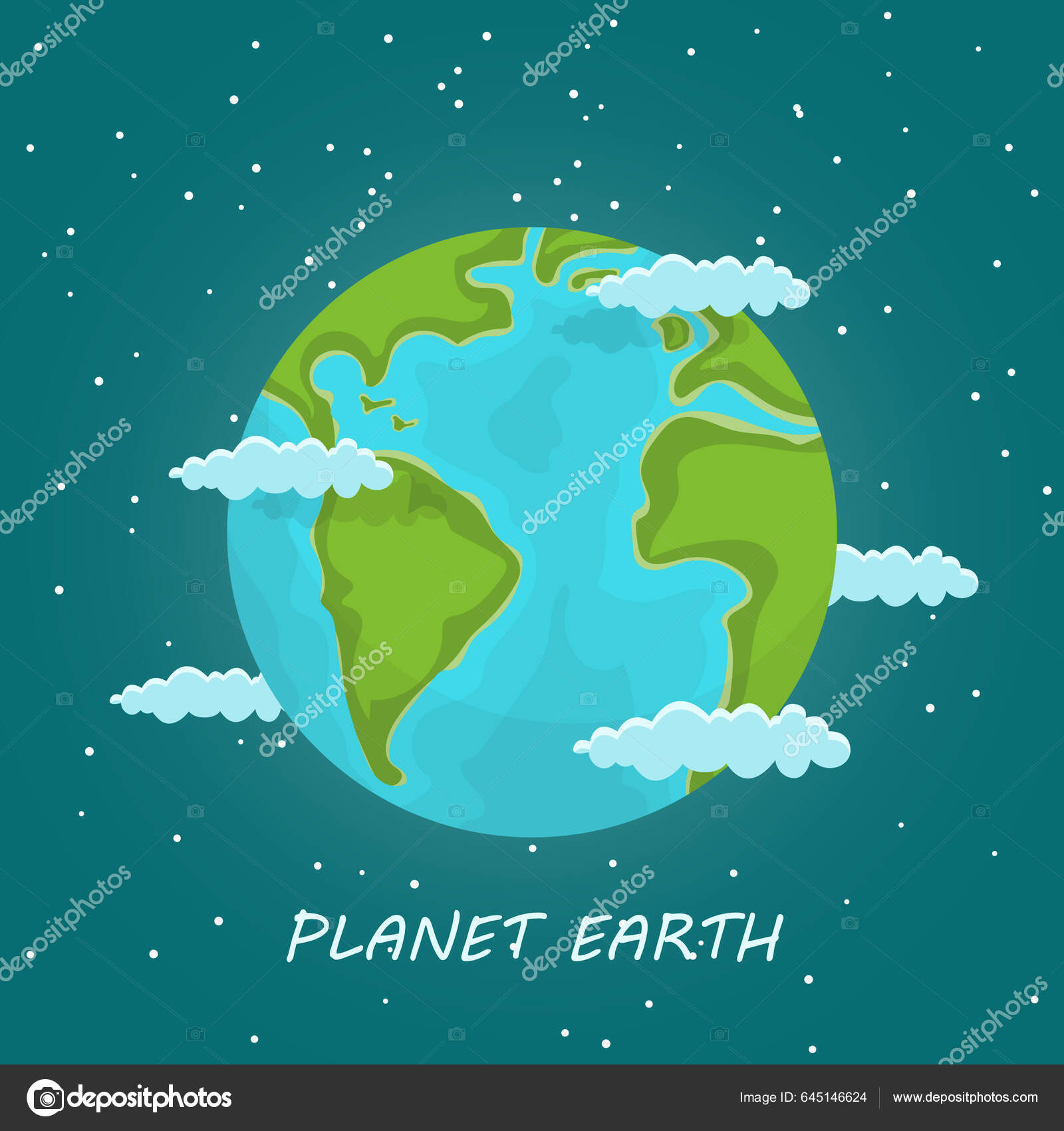 Illustration Des Planeten Erde Vektorillustration Cartoon Design Stock ...