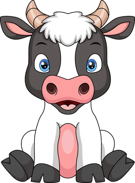 Vektor Ilustrasi Lucu Bayi Domba Kartun Duduk Vektor Stok oleh ©artnovi ...