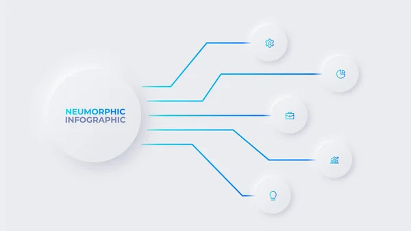 Vector Battery Element Infographic Light Neumorphic Template Options ...