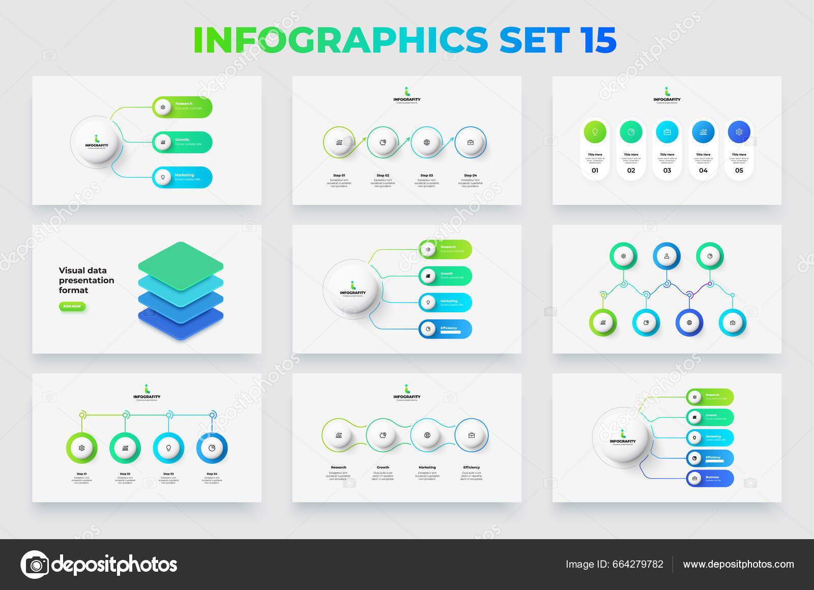 Coleção Slides Apresentação Infográfica Com Fluxogramas Cronogramas ...