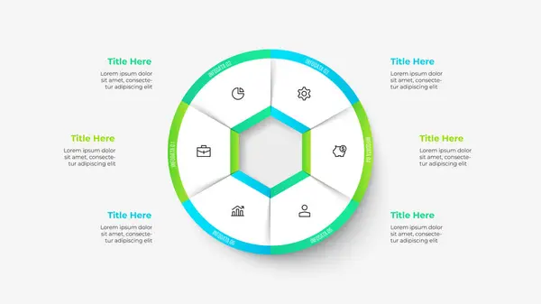 Pie Chart Diagram Divided Parts Cycle Arrows Infographic Template Stock Vector by ©abert84 695578356