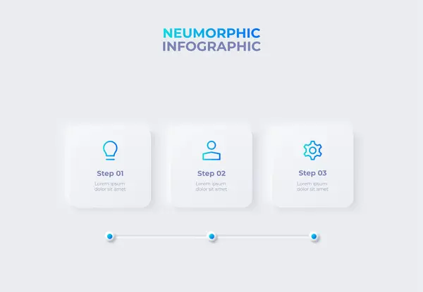 Neumorphism Infographics Elements Set Options Battery Funnel Fishbone ...