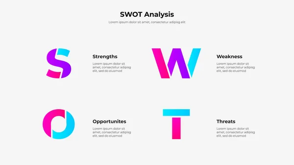 Diagrama Círculo Análisis Swot Presentación Plantilla Infográfica ...