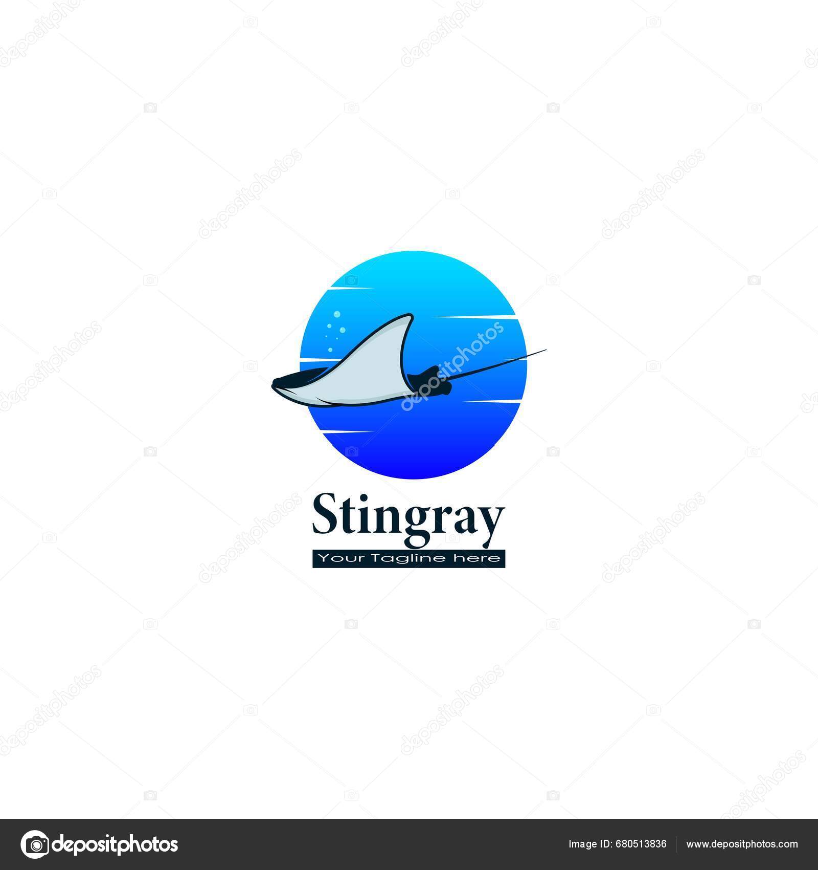 Stingray Logo Design Vector Graphics Stock Vector by ©ARDIYANA 680513836