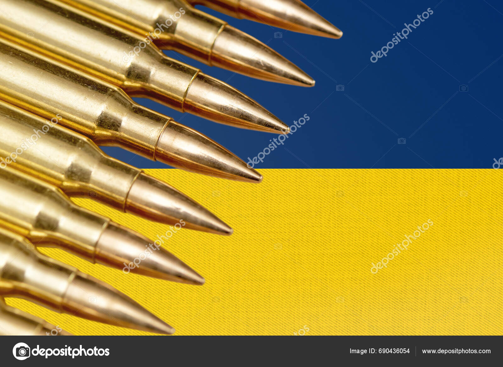 Ammunition Shell Casings Flag Ukraine Concept War Ukraine Financial ...