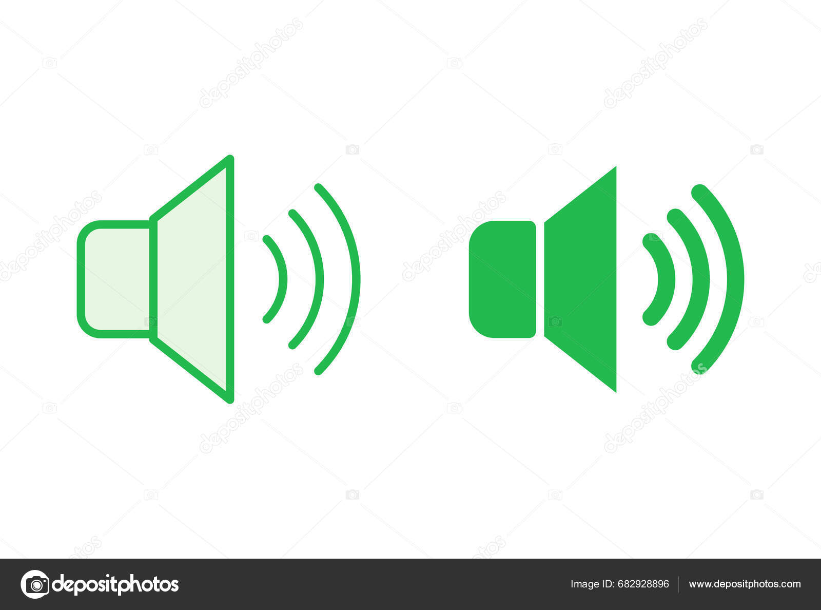 Speaker Icon Set Volume Icon Vector Loudspeaker Icon Vector Sound Stock ...