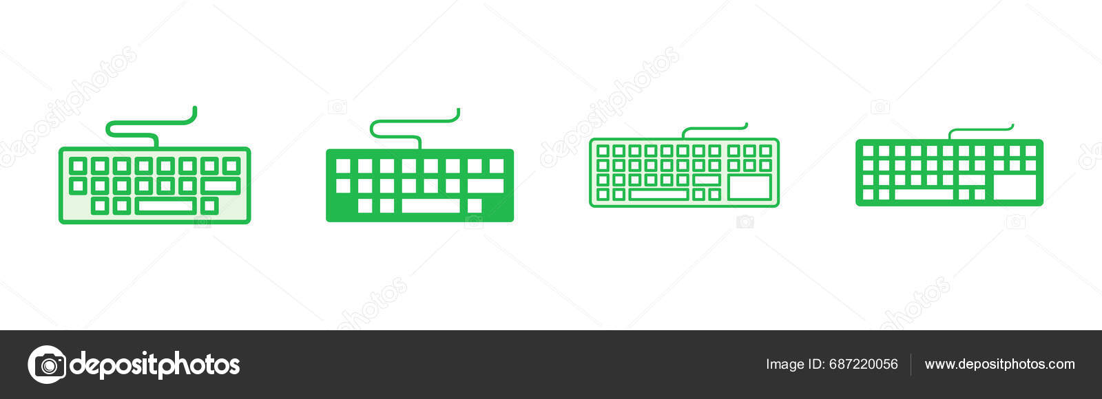 Keyboard Icon Set Keyboard Vector Symbol Stock Vector by ©avastudio ...