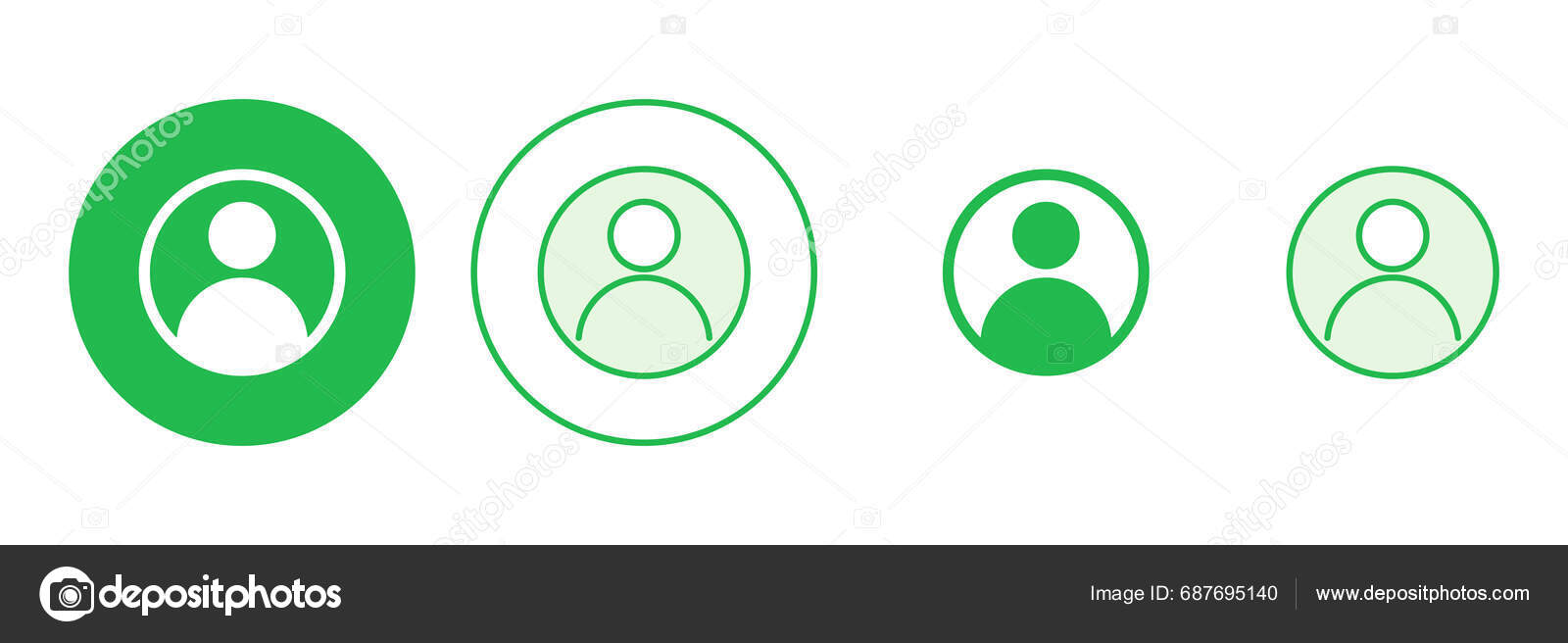 People Icon Set Person Icon Vector User Icon Vector Stock Vector by ...