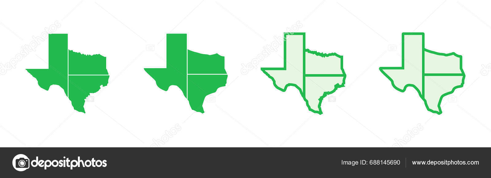Texas Icon Set Texas Sign Symbol Stock Vector by ©avastudio 688145690