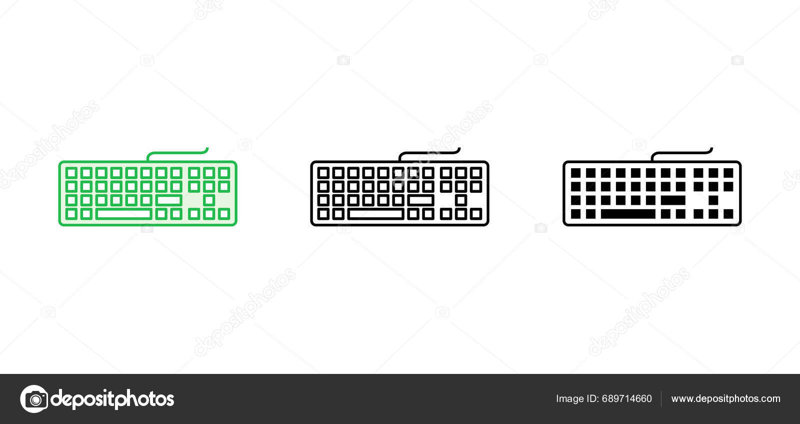 Keyboard Icon Set Keyboard Vector Symbol Stock Vector by ©avastudio ...