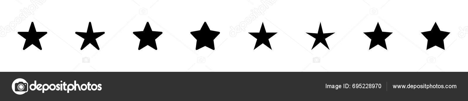 Star Icon Set Rating Icon Vector Favourite Star Icon Stock Vector by ...
