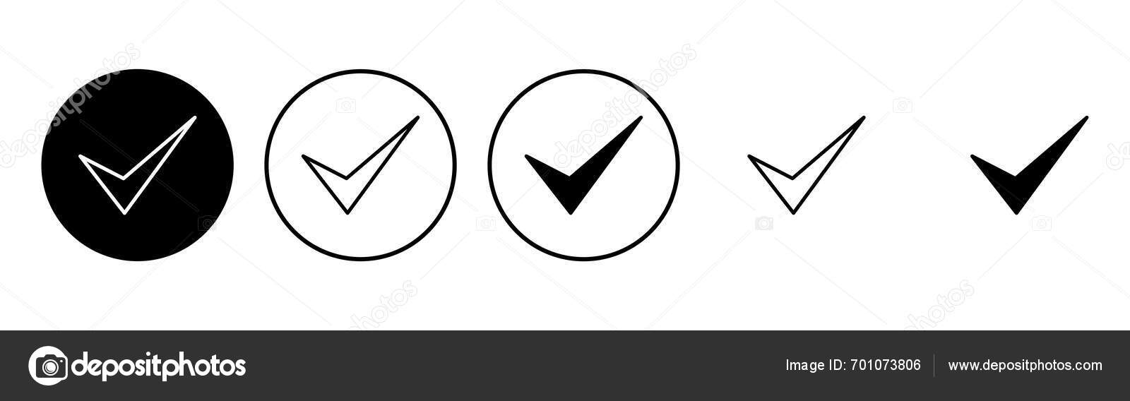 Comprobar Conjunto Iconos Marca Comprobar Icono Marca Marca Garrapata ...