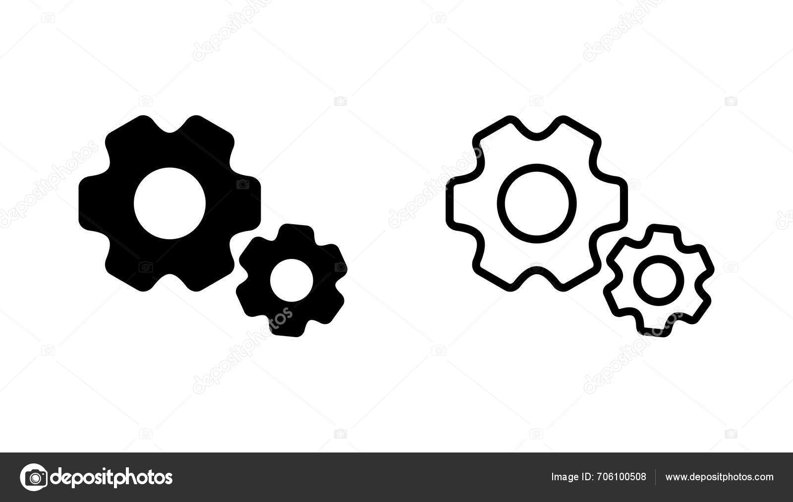 Setting Icon Set Cog Settings Icon Symbol Stock Vector by ©avastudio ... Setting Icon Set Cog Settings Icon Symbol Stock Vector by ©avastudio ...