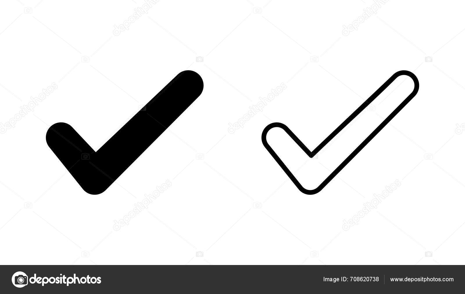 Image vectorielle Cochez L'icône Définie Cochez L'icône Cochez Vecteur ...