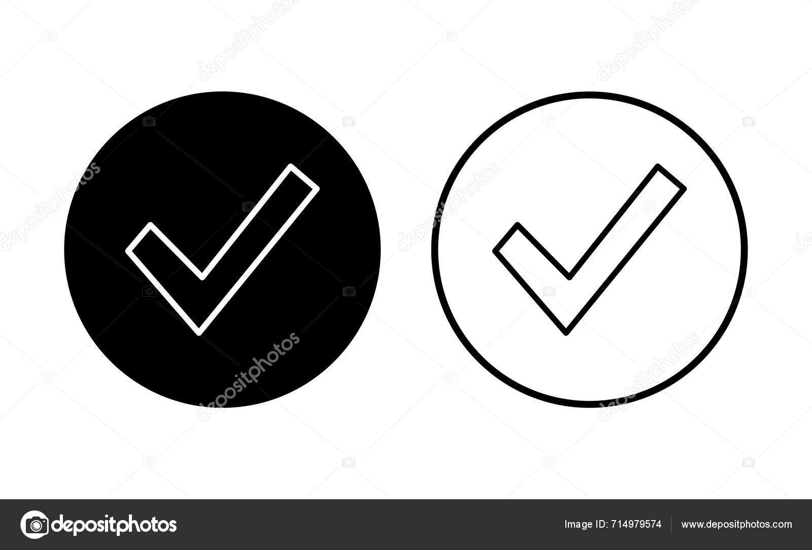 Comprobar Conjunto Iconos Marca Comprobar Icono Marca Marca Garrapata ...