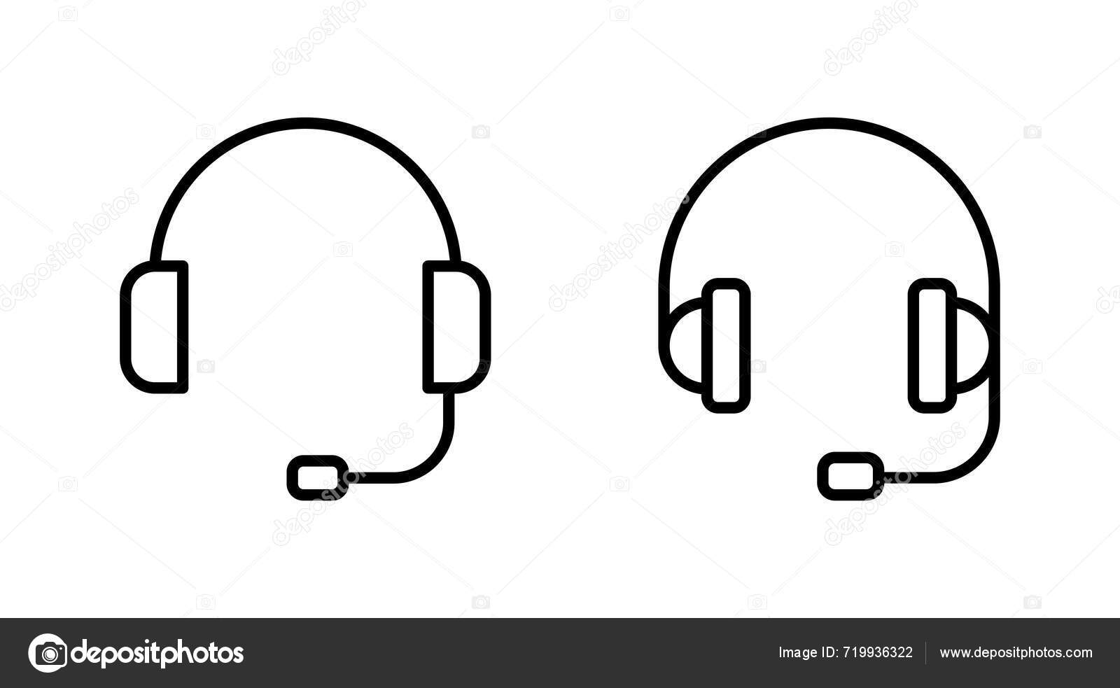 Ikon Headphone Siap Simbol Ikon Headvektor Vektor Stok oleh ©avastudio ...