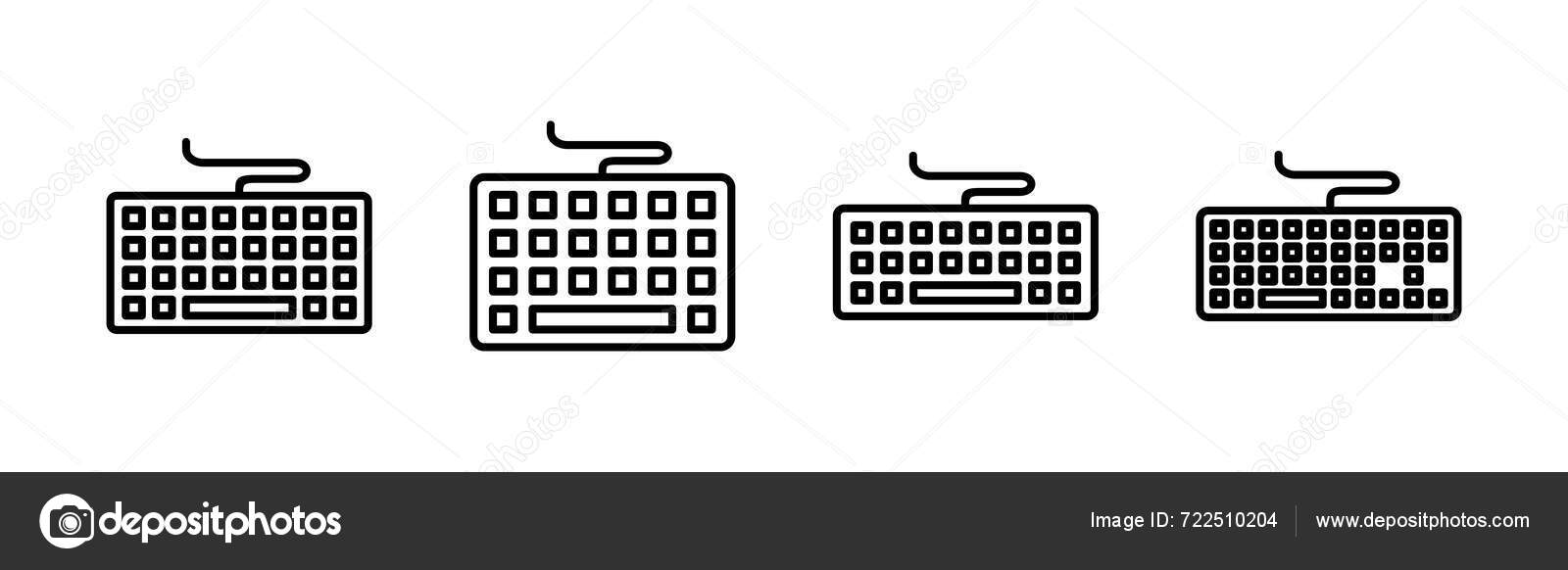 Conjunto Iconos Teclado Teclado Vector Símbolo Vector de stock ...
