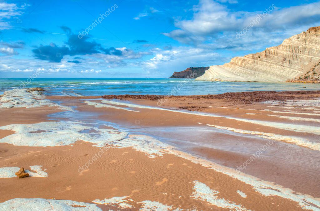 Escalera de los turcos, Scala dei Turchi, sur de Sicilia, Italia ...