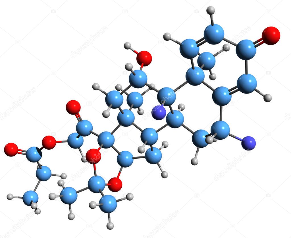 Imagen 3D de la fórmula esquelética de Procinonide - estructura química ...