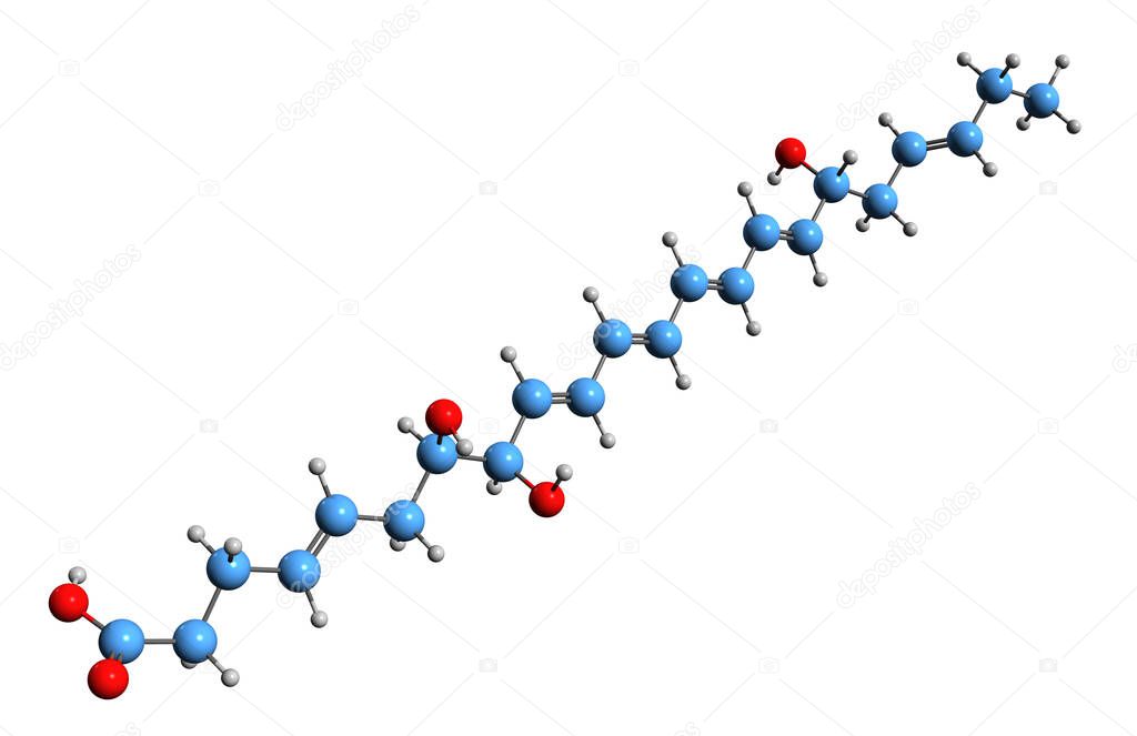 Imagen 3D de la fórmula esquelética resolvin D1 - estructura química ...