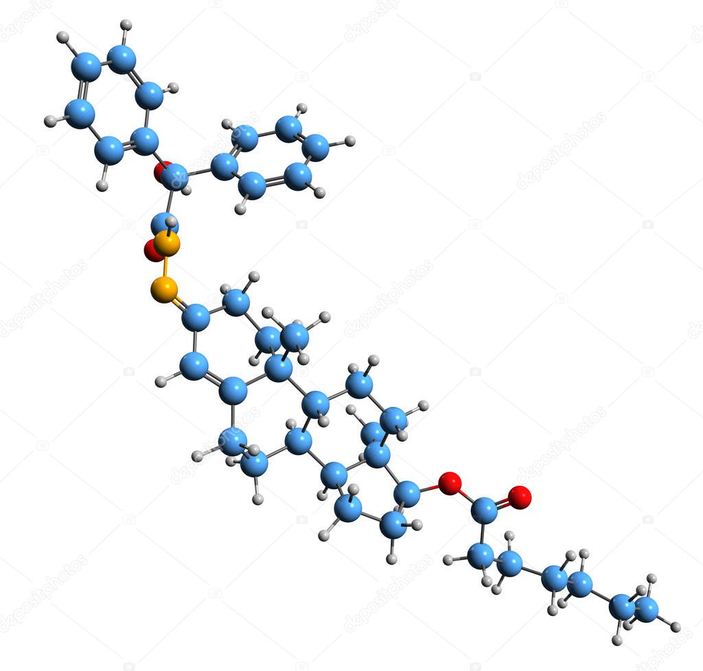 Imagen 3D de la fórmula esquelética de la hidrazona del ácido bencílico ...